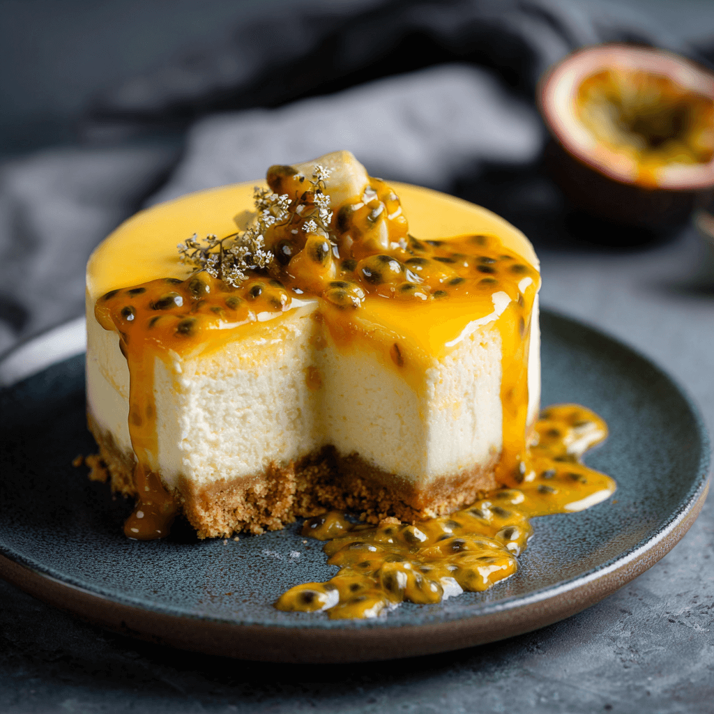 Passion Fruit Cheesecake - Ellie Epic Eats